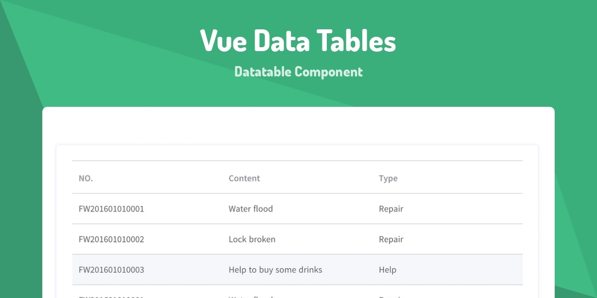 Vue Data Tables Datatable Component Made With Vuejs